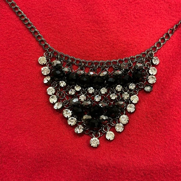Jewelry | Beaded Rhinestone Bib Choker | Poshmark